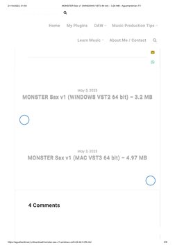 Monster Sax V1: Free VST Download | PDF
