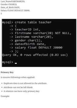 SQL Notes for Class 12 Students | PDF | Relational Database | Sql