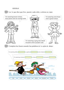 Prendas de Ropa en Inglés para 2º Primaria | PDF | Artes del Lenguaje y ...