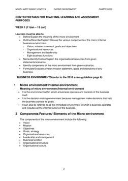 Grade 10 Micro Environment Overview | PDF | Goal | Decision Making
