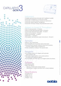 Capillarys 3 OCTA Instrument Overview | PDF
