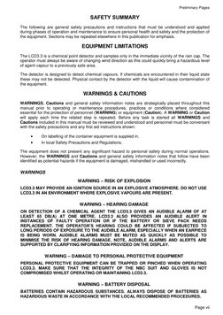 LCD3.3 Chemical Detector Manual | PDF | Rechargeable Battery | Hazards