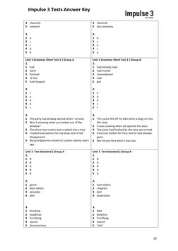 Impulse 3 Test Answer Key | PDF