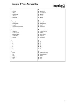 Impulse 3 Test Answer Key | PDF