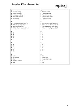 Impulse 3 Test Answer Key | PDF