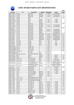 CIMC Reefer Container Parts Catalog | PDF | Door | Components