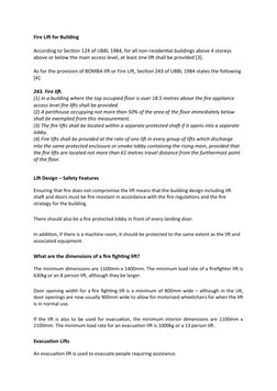 Fire Lift Regulations and Specifications | PDF | Elevator | Firefighter