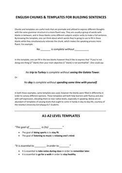 English Chunks and Sentence Templates | PDF | Fluency | Grammar