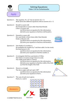 Solving Equations Worksheet | PDF | Mathematical Concepts ...