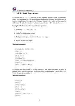 wxMaxima Lab Manual for Mathematics | PDF | Ordinary Differential ...