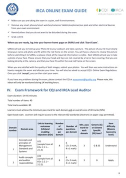 IRCA Online Exam Guide and Regulations | PDF | Identity Document | Laptop