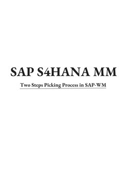Two-Step Picking in SAP WM Process | PDF | Warehouse | Logistics