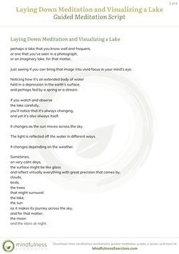Lake Visualization Meditation Script | PDF | Meditation | Mindfulness