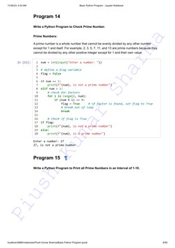 140 Basic Python Programs for Beginners | PDF | Ascii | Elementary ...