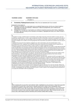 AQA Language NEA Examples | PDF | All Rights Reserved | Information