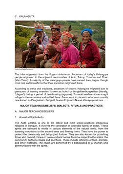Indigenous Peoples of Benguet: Culture & History | PDF