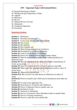 CPC Orders and Important Sections Guide | PDF | Lawsuit | Judgment (Law)