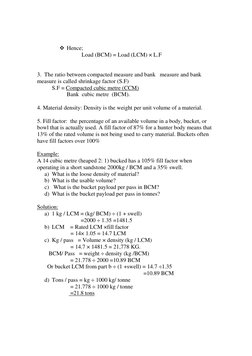 BCM and LCM Calculations in Mining | PDF | Density | Volume