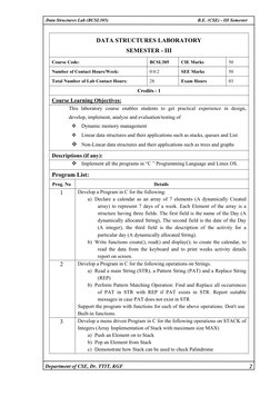 Data Structures Lab Manual BCSL305 | PDF | Queue (Abstract Data Type ...