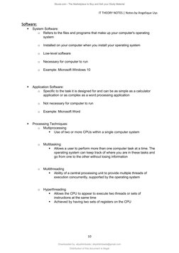 Grade 12 IT Theory Notes Summary | PDF