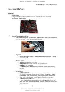 Grade 12 IT Theory Notes Summary | PDF