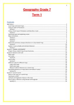 Grade 7 Geography Map Skills Guide | PDF