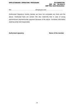 EPFO Joint Declaration Form SOP | PDF | Law