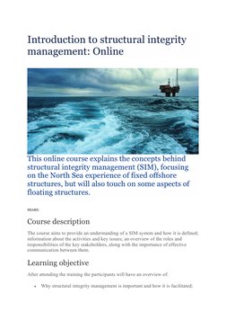 Structural Integrity Management Course | PDF | Art | Computers