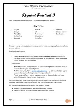 Catalase Activity in Hydrogen Peroxide Experiment | PDF | Catalase ...