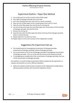 Catalase Activity in Hydrogen Peroxide Experiment | PDF | Catalase ...
