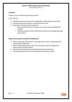 Catalase Activity in Hydrogen Peroxide Experiment | PDF | Catalase ...