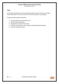 Catalase Activity in Hydrogen Peroxide Experiment | PDF | Catalase ...