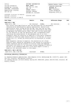 LabCorp COVID-19 Test Results Report | PDF | Causes Of Death | Health Care
