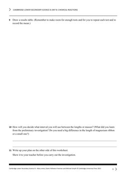 Year 8 Chemical Reactions Worksheet | PDF | Acid | Chemical Reactions