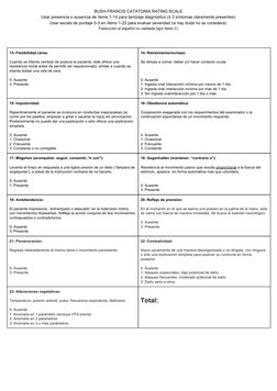 Escala Bush-Francis de Catatonia | PDF | Medicina CLINICA ...
