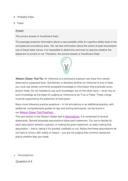 Free Watson Glaser Test Practice Guide | PDF | Inference | Argument