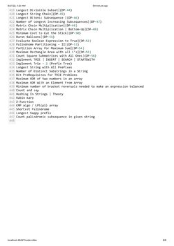 Striver DSA A-Z Problem List | PDF | Matrix (Mathematics) | Applied Mathematics