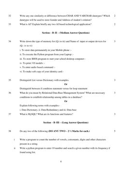 Class 11 IP Sample Paper 2024-25 | PDF | Relational Database ...