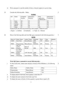 Class 11 IP Sample Paper 2024-25 | PDF | Relational Database ...