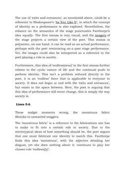 Analysis of "A Minor Role" by U.A. Fanthorpe | PDF | Poetry