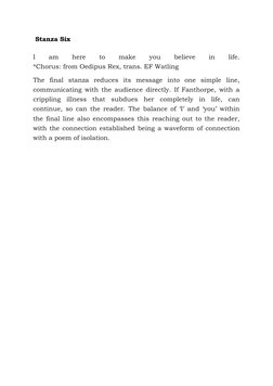 Analysis of "A Minor Role" by U.A. Fanthorpe | PDF | Poetry