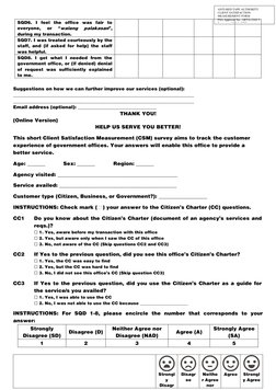 ARTA Client Satisfaction Measurement Form | PDF | Business