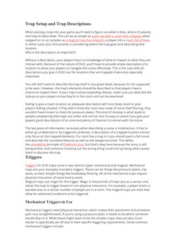D&D 5E Trap Design Guide | PDF | Dungeons & Dragons | Trapping