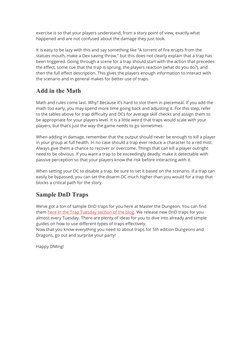 D&D 5E Trap Design Guide | PDF | Dungeons & Dragons | Trapping