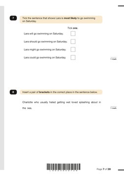 KS2 English SPAG Paper 1 Answers 2023 | PDF | Question | Clause