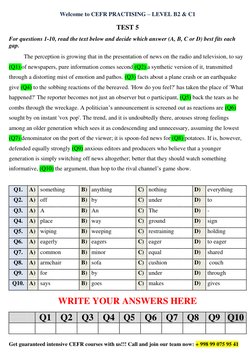CEFR B2-C1 Grammar Practice Tests | PDF