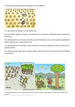 Análise de Charges sobre Poluição e Desmatamento | PDF | Desmatamento ...