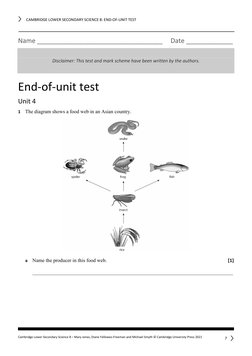 End-of-Unit Test: Cambridge Science 8 | PDF | Magnetic Field | Magnetism