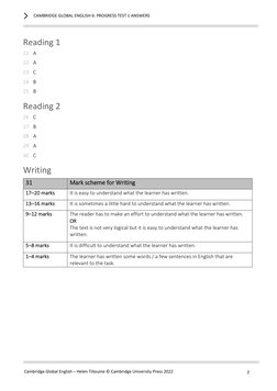 Cambridge Global English 6 Test Answers | PDF | Career & Growth ...