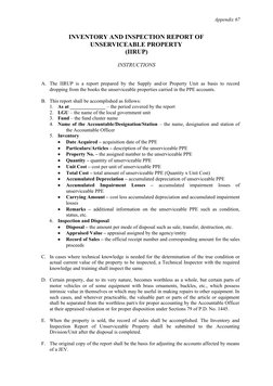 IIRUP Guidelines for Unserviceable Property | PDF | Depreciation | Cost